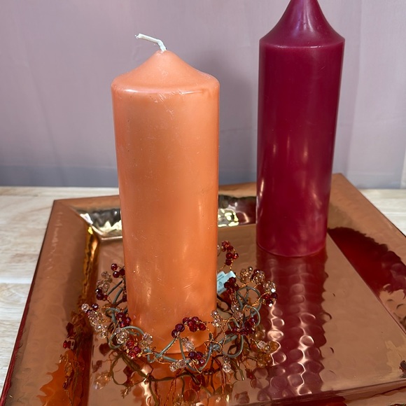 Candle-Lite | Accents | Candlelite Peach Colored Candle 3 X 9 | Poshmark